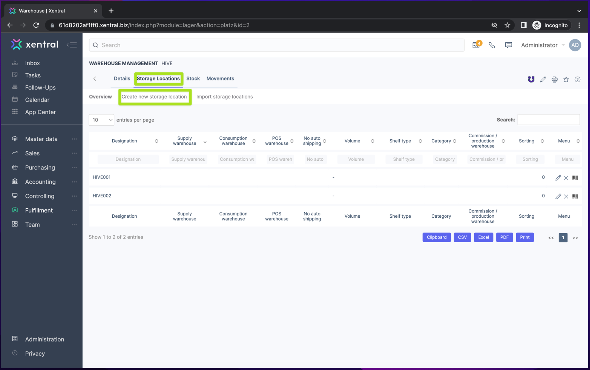 Xentral - Integration steps – Hive EN