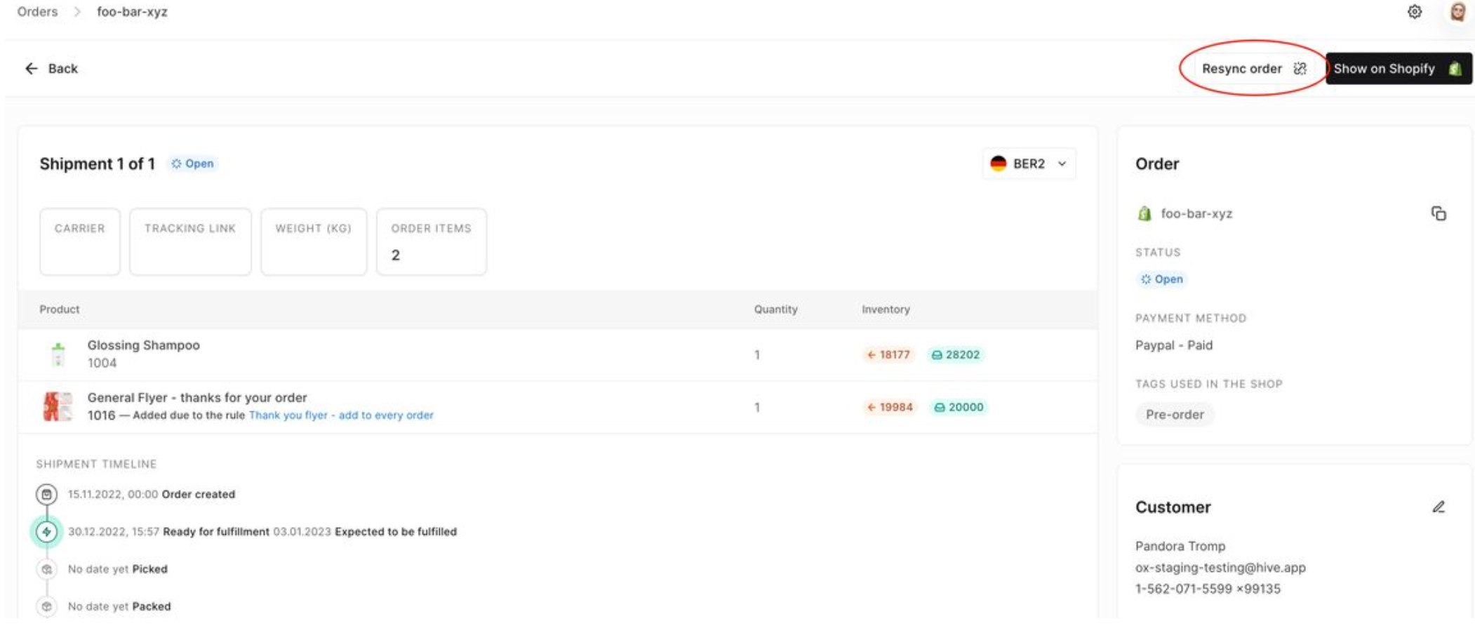 Xentral - Integration steps – Hive EN